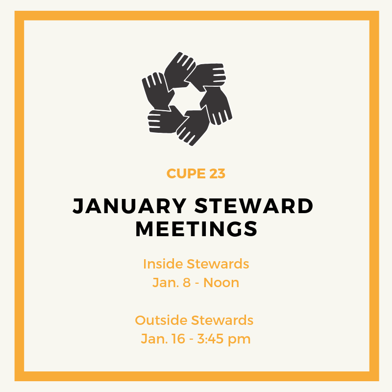 January Meetings – CUPE 23