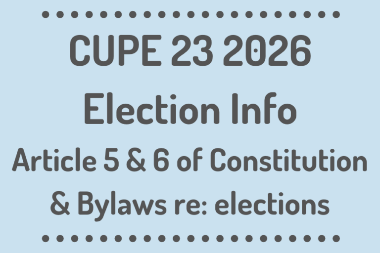 2026 – CUPE 23
